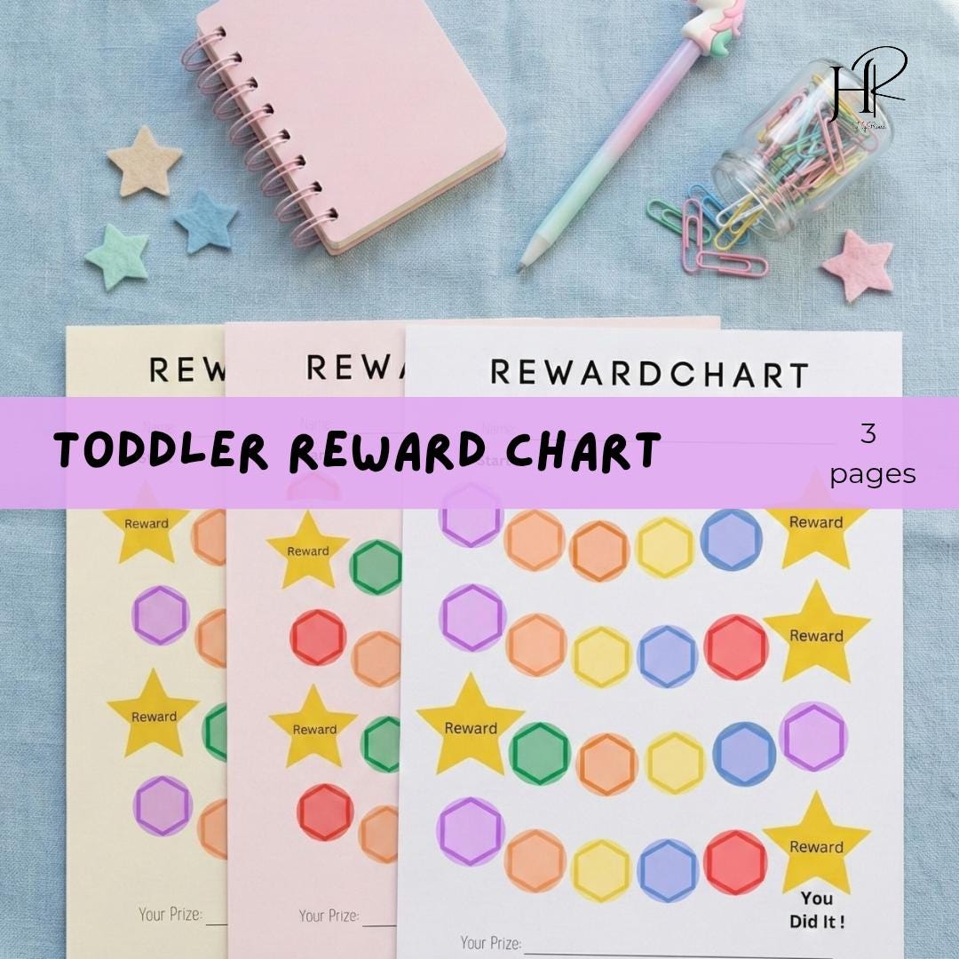 Toddler Reward Chart Printable | Daily Behavior Tracker (digital ...