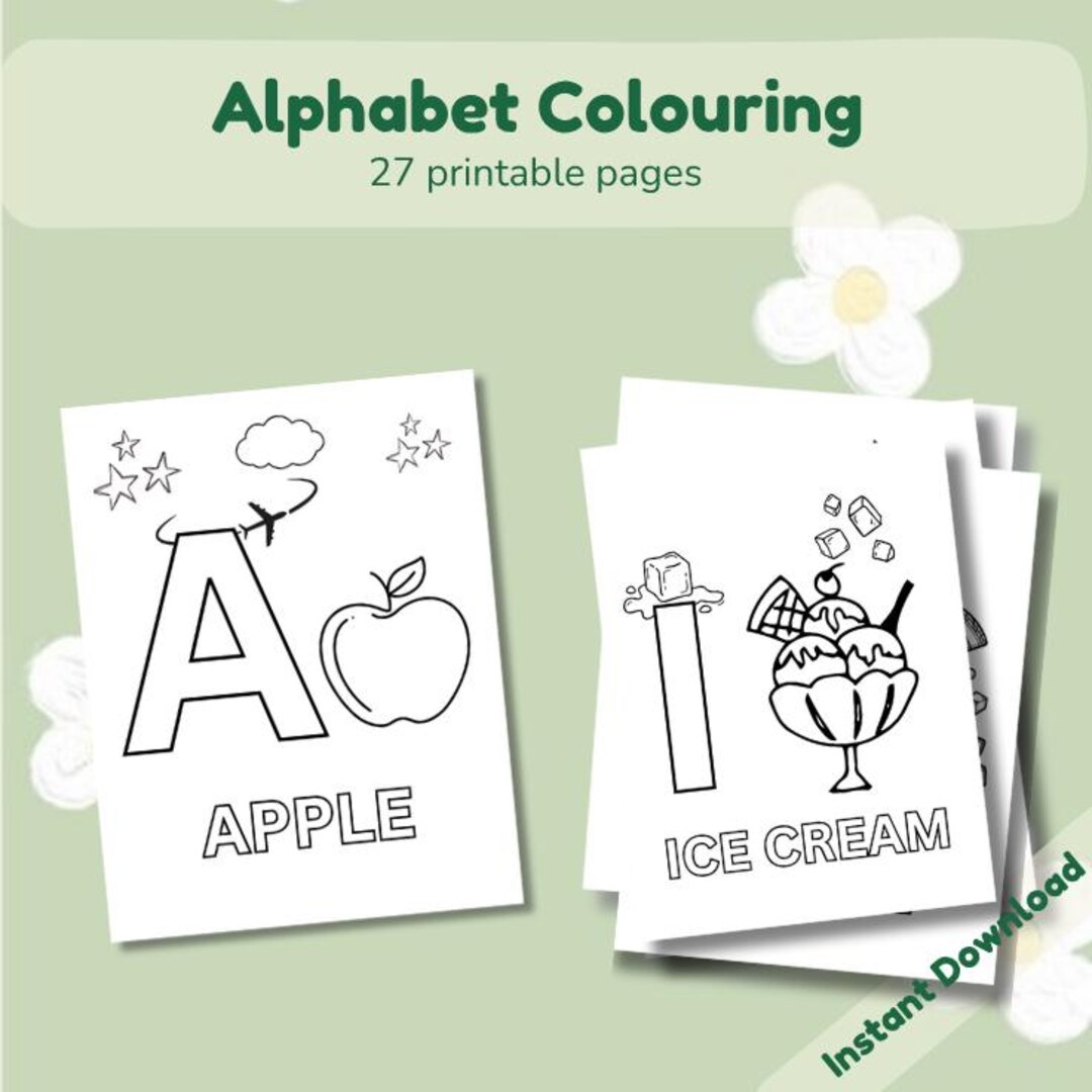 ABC Coloring Pages – Fun Alphabet Learning (PDF) - Etsy