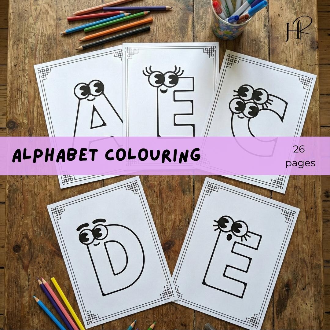 Learn & Colour ABC Fun Alphabet Coloring Pages for Kids | Printable PDF ...