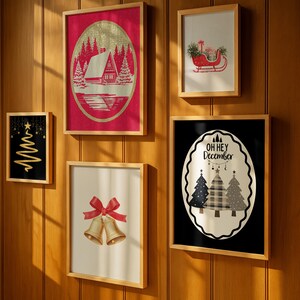 Aesthetic Christmas Wall Art Bundle 80+ | Holiday Prints Set | Xmas ...