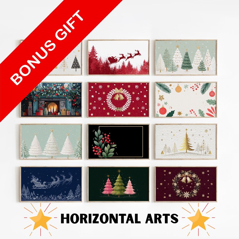 Aesthetic Christmas Wall Art Bundle 80+ | Holiday Prints Set | Xmas ...