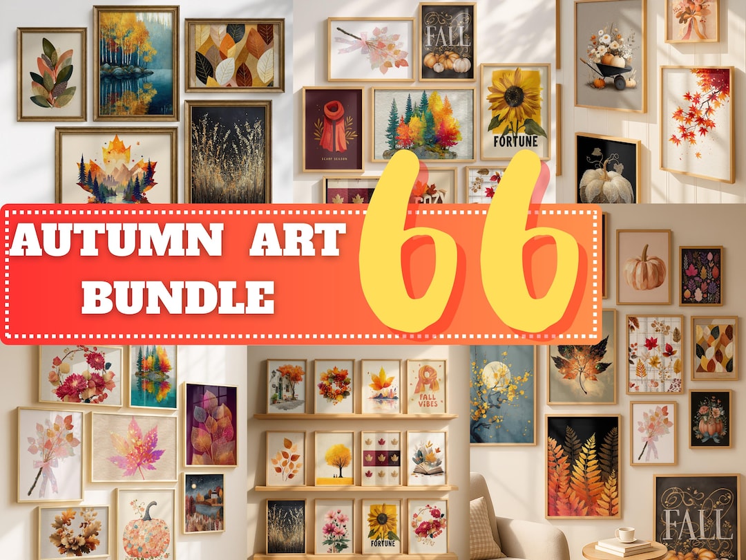 Autumn Gallery Wall Bundle 66 Prints | Fall Decorations Art Set - Etsy