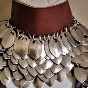 Scalemaile & Leather Gorgette Single Pauldron Style - Etsy