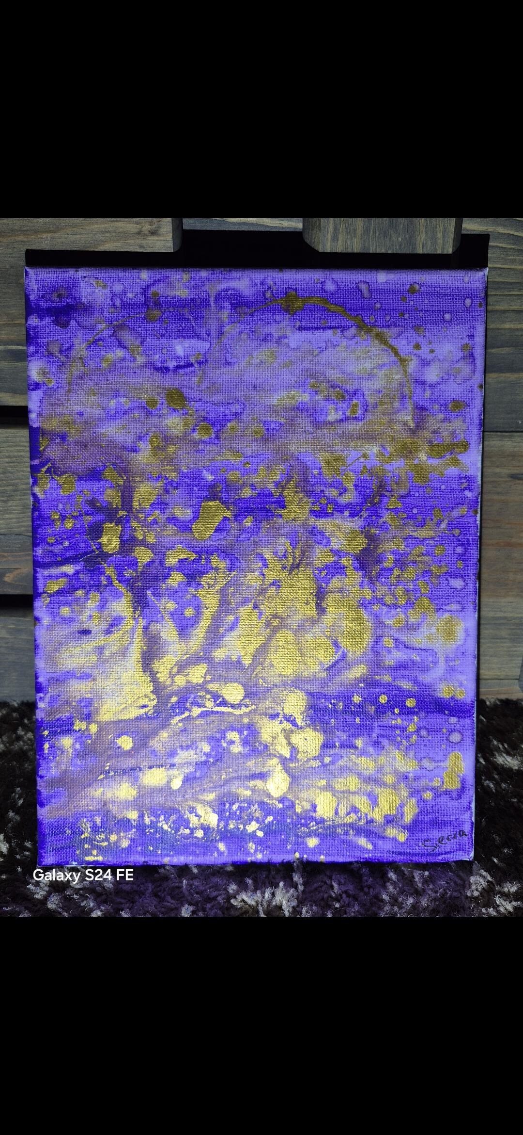 Gold in the Sunset Acrylic Splatter Paint Painting - Etsy