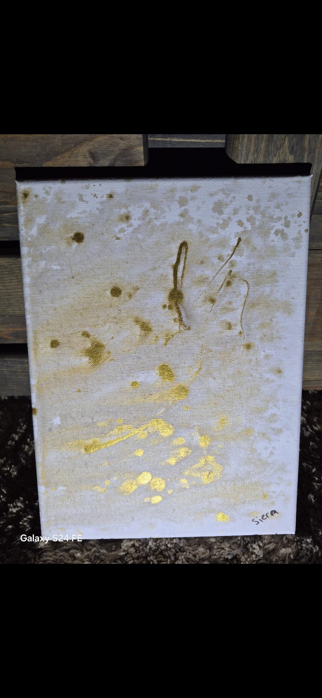 On Golden Wings Acrylic Splatter Paint Painting - Etsy