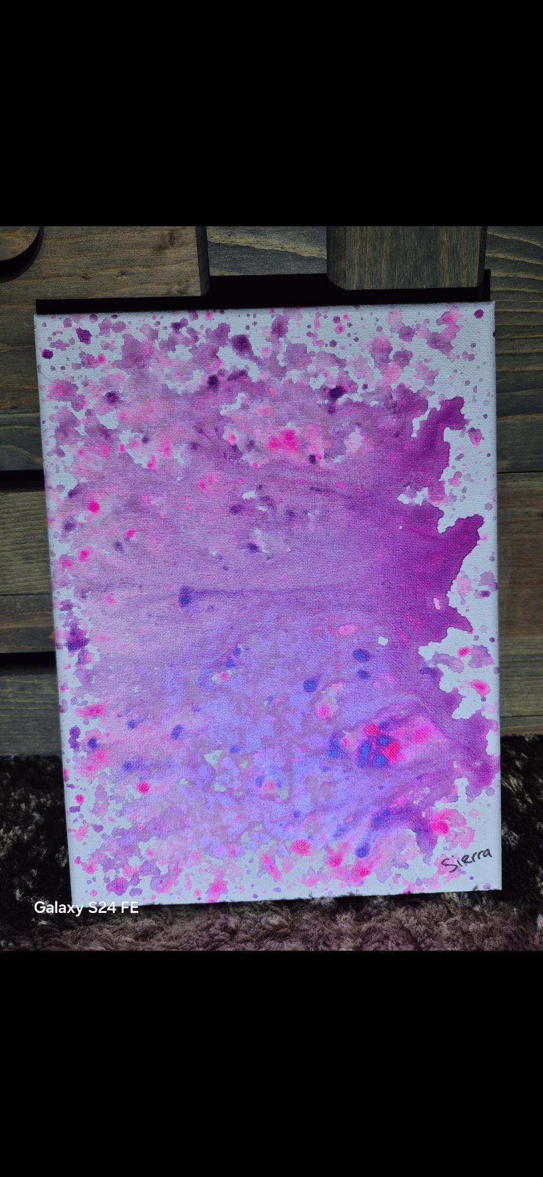 Magenta Cosmos Acrylic Splatter Paint Painting - Etsy