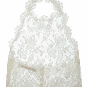 Dominique French Lace Halter Top in Ivory; Strapless Dress Sheer Lace ...