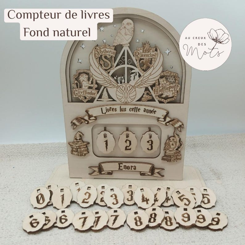 Harry Potter Wooden Reading Counter – Reading Challenge up to 999 Books ...