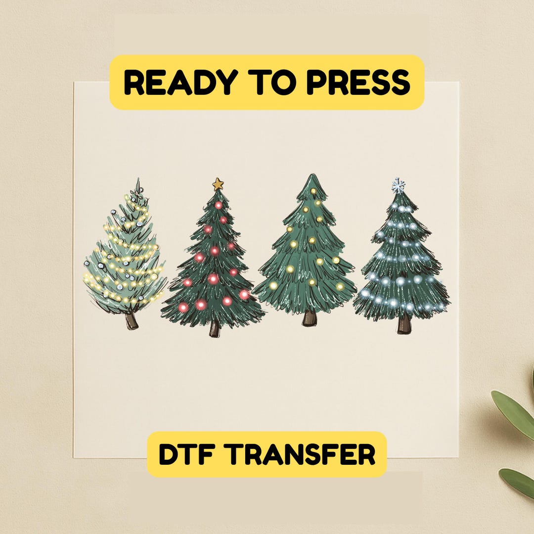 Xmas Trees DTF, Christmas DTF Print, Cute Xmas DTF Film, Xmas Dtf ...