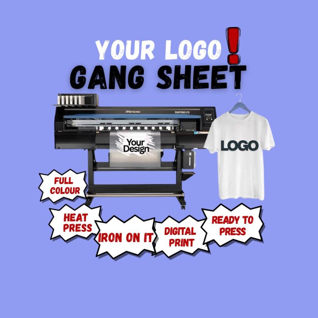 Gang Sheet DTF Transfers, Wholesale Gang Sheet, Your Logo Digital Print ...