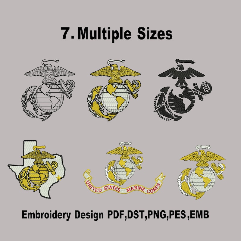 Usmc Embroidery Dst Files - Etsy