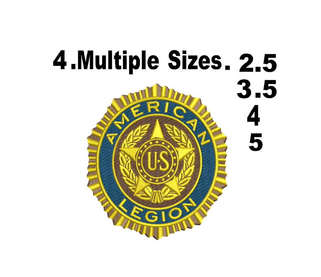 American Legion Embroidery Design: Patriotic Veteran Logo (digital ...