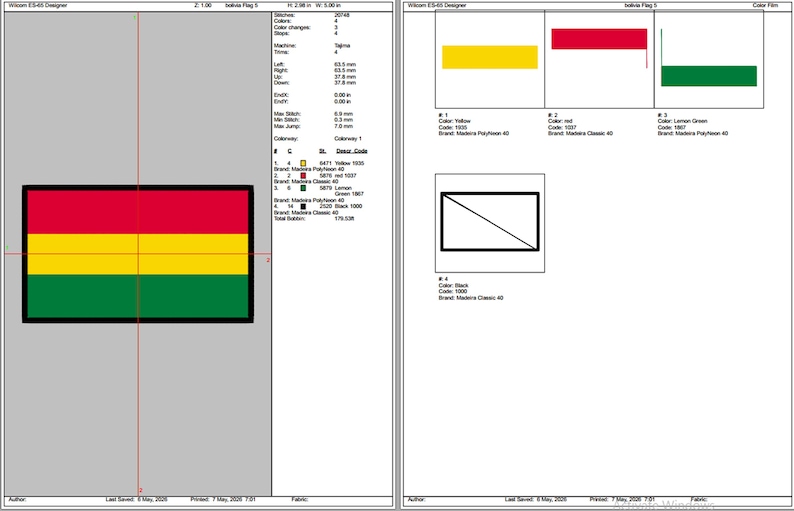 Bolivia Flag Embroidery Design: 8 Sizes , Custom Patches (instant ...