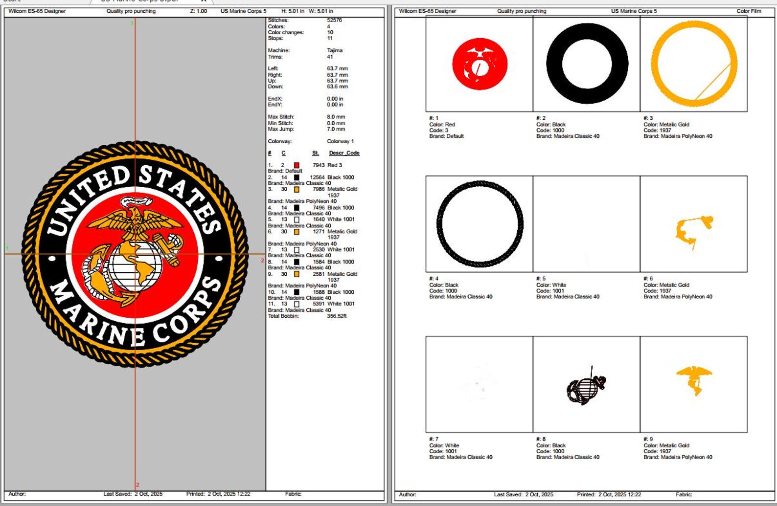 US Marine Corps Embroidery Design: 3 Multiple Sizes , Embroidery Files ...