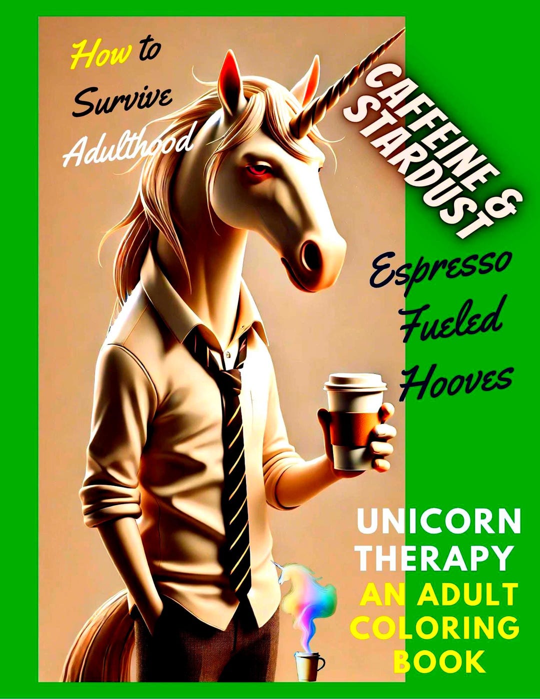 Caffeine & Stardust – a Funny Adult Coloring Book. 35 Funny Unicorn PDF ...