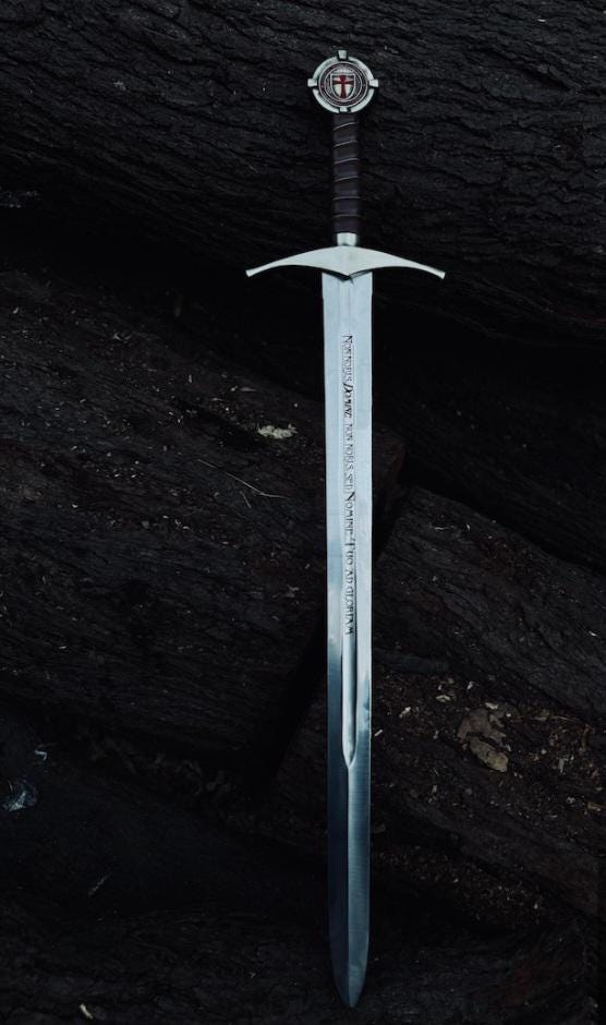 The Accolade Sword of the Knights Templar–handmade Collectible Sword ...