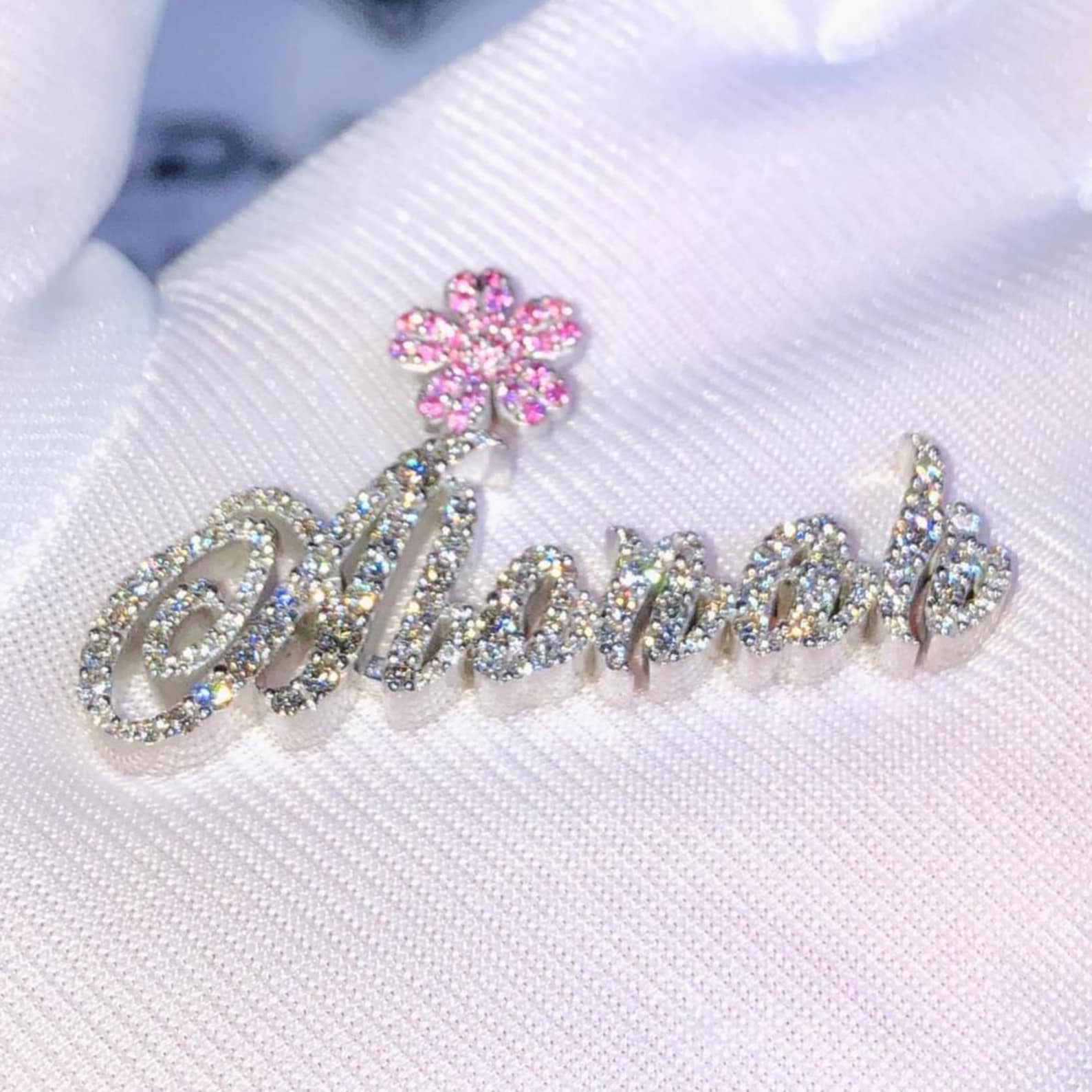 Diamond Name Necklace, Lab Grown Diamond Necklace, Lab Diamond Pendant ...