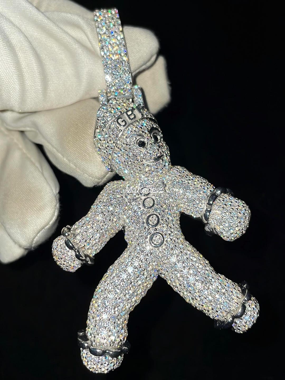 3D Iced Out Pendant VVS Moissanite Diamond Fully Iced Out Hip Hop ...