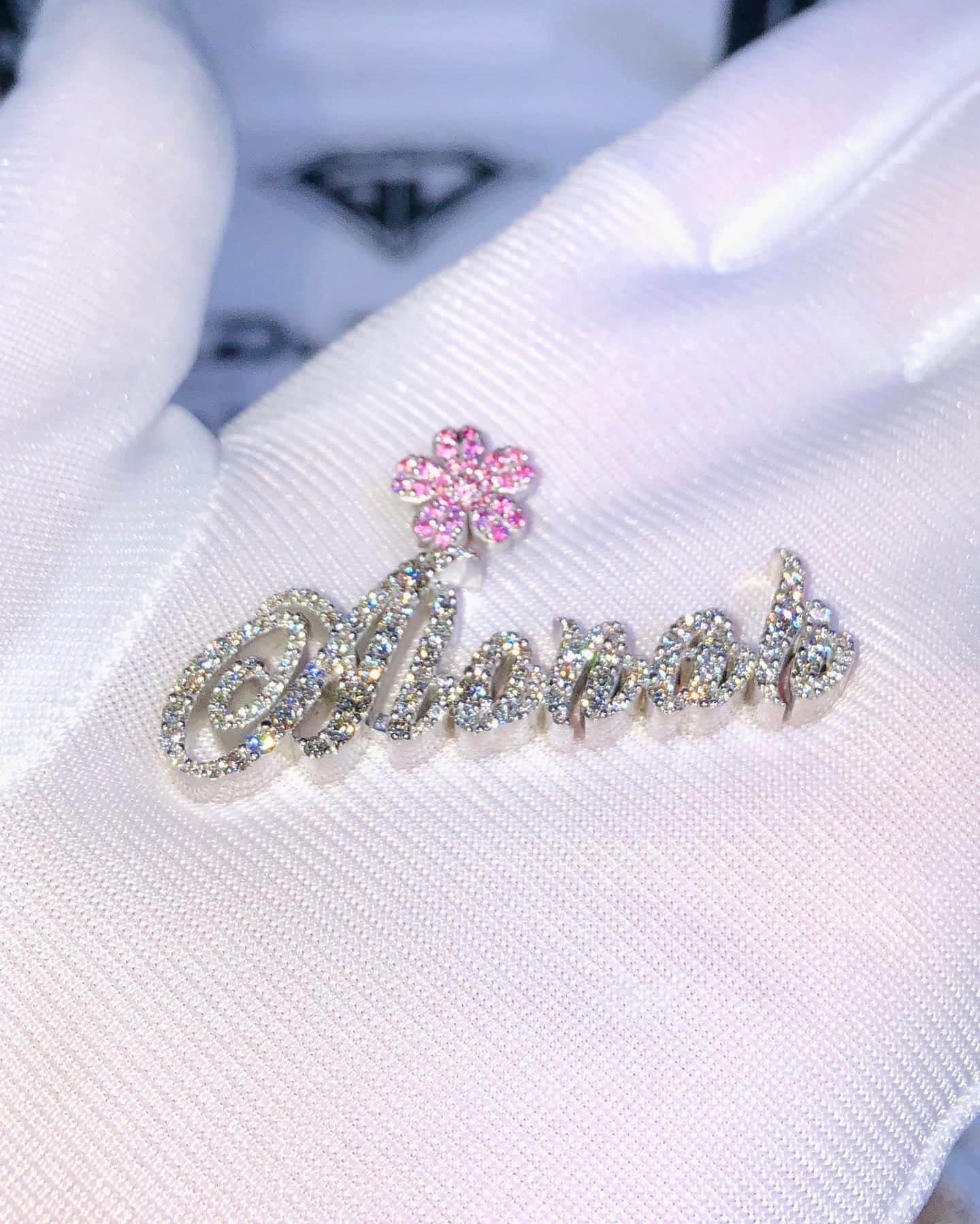 Diamond Name Necklace, Lab Grown Diamond Necklace, Lab Diamond Pendant ...