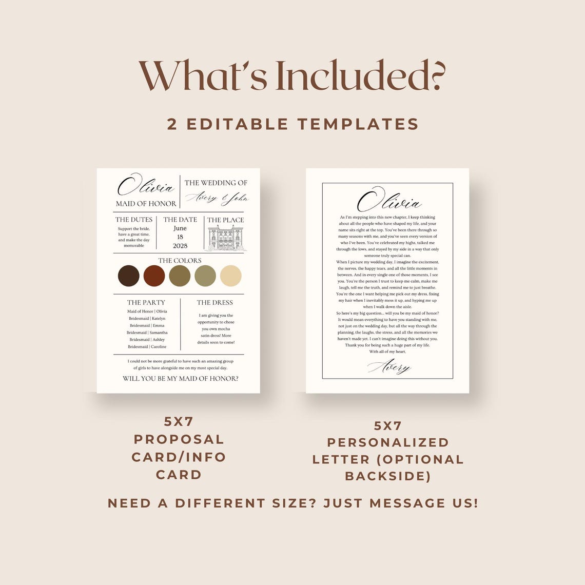 Maid of Honor Proposal Template, Editable Bridal Party Proposal Canva ...