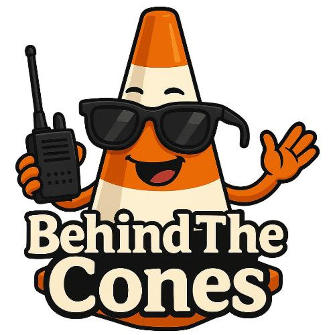 Behind the Cones Vinyl Sticker | Funny Road Safety Sticker | Funny ...
