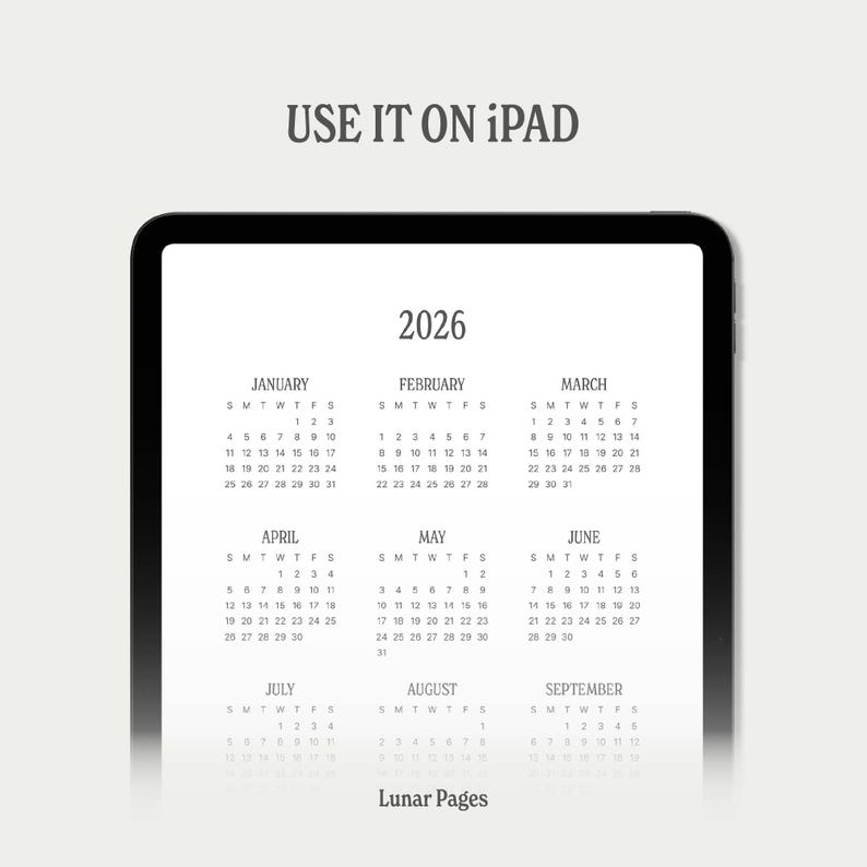 2026-2027 Yearly Calendar Printable | Full Year at a Glance Calendar ...