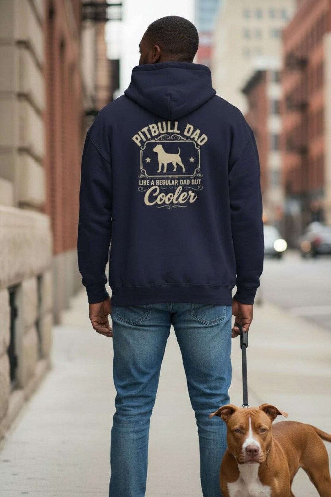 Pitbull Dad Hoodie – “like a Regular Dad but Cooler” | Vintage Pitbull ...