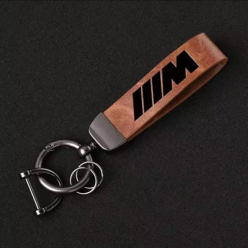 Luxury Genuine Leather Keychain | Car Key Ring for BMW M Series ...