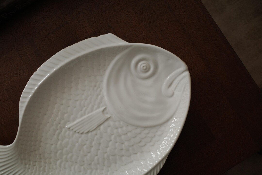 Large Vintage Fish Serving Plate - Made in Portugal - Etsy
