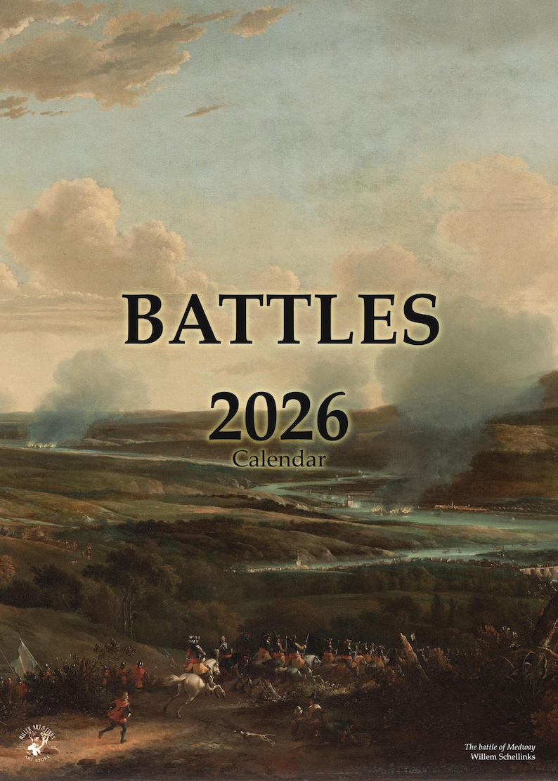 2026 Battles in Art Calendar – Monday to Sunday Layout - Printable PDF ...