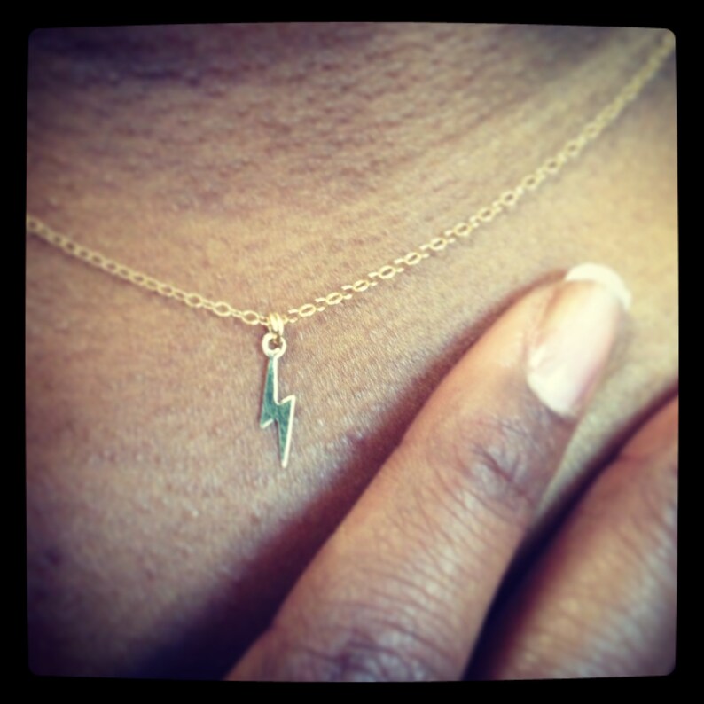 Tiny Petite Small 14K Gold-filled Lightening Bolt - Etsy
