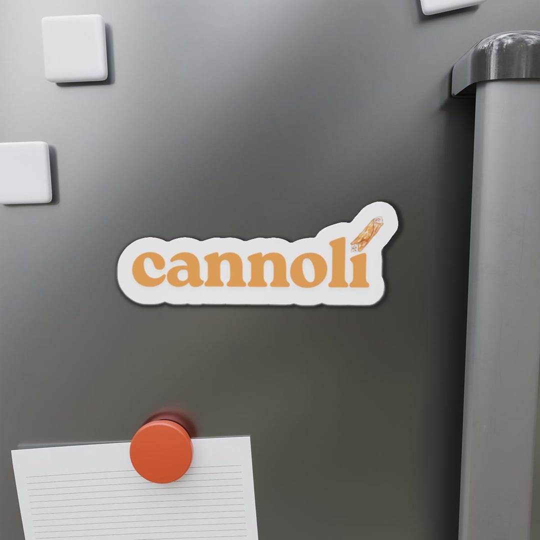 Cannoli Logo Magnet | Die-cut Food Sticker Magnet - Etsy
