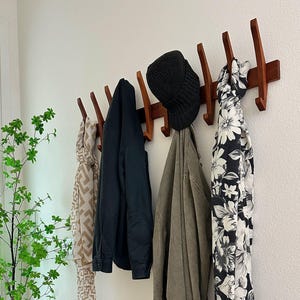 Meridian 5 Restocked — Mid-century Modern Sapele Wood Coat Rack ...