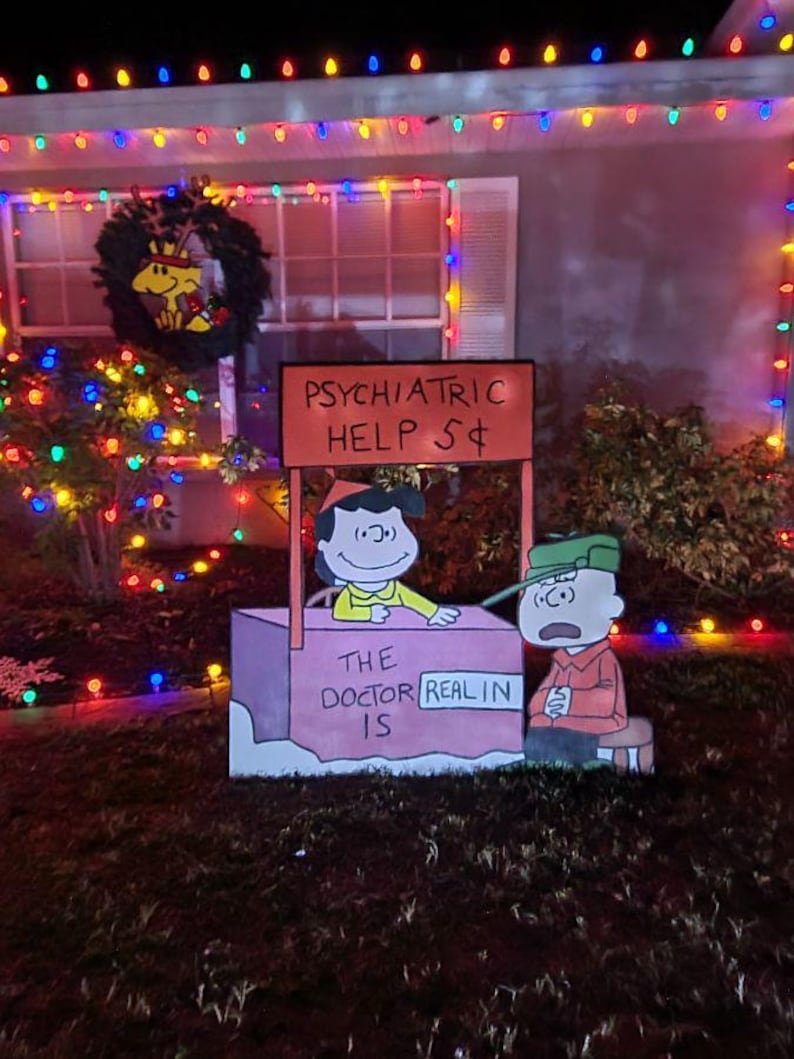 Charlie Brown Psychiatric Booth Woodworking Pattern: Christmas Yard Art ...