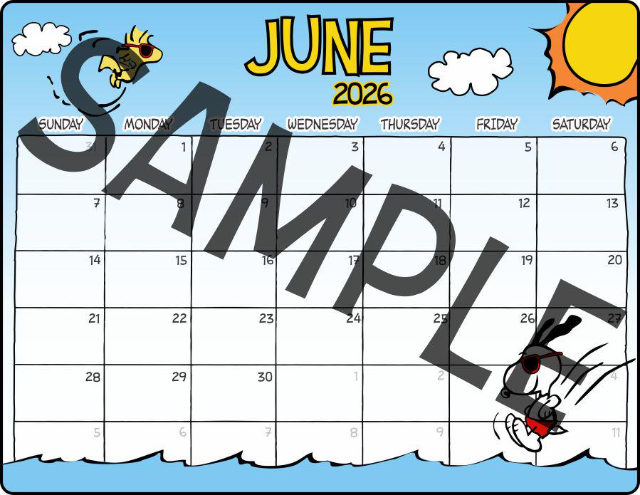 2026 Peanuts Calendar Digital Download | Snoopy PDF Printable Planner ...