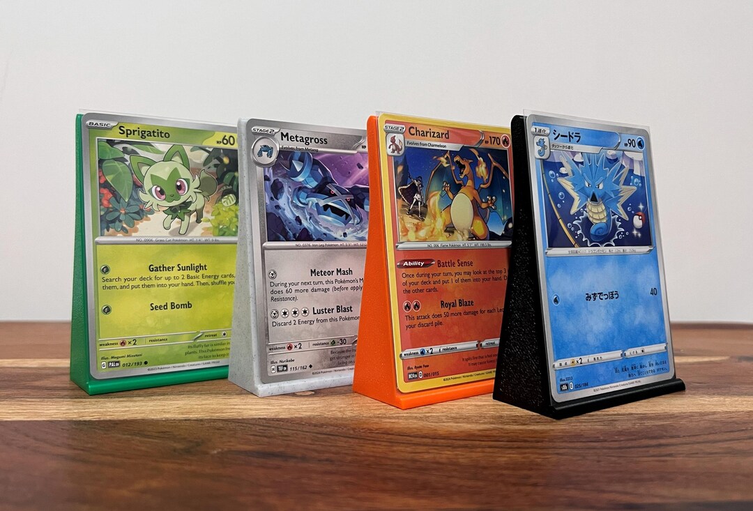Pokémon Card Display Stand - 3D Printed Minimal Card Stands - Etsy ...
