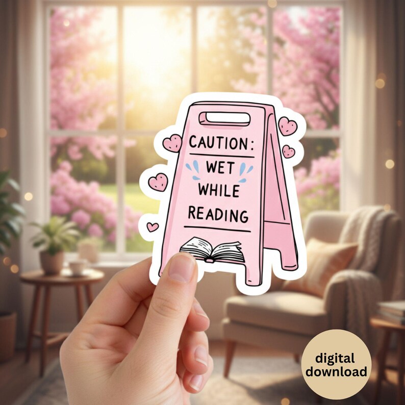 Caution Wet While Reading | Spicy Booktok Printable | Smut Reader ...