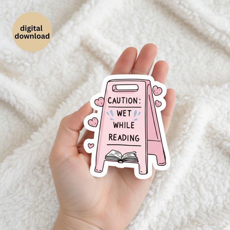 Caution Wet While Reading | Spicy Booktok Printable | Smut Reader ...