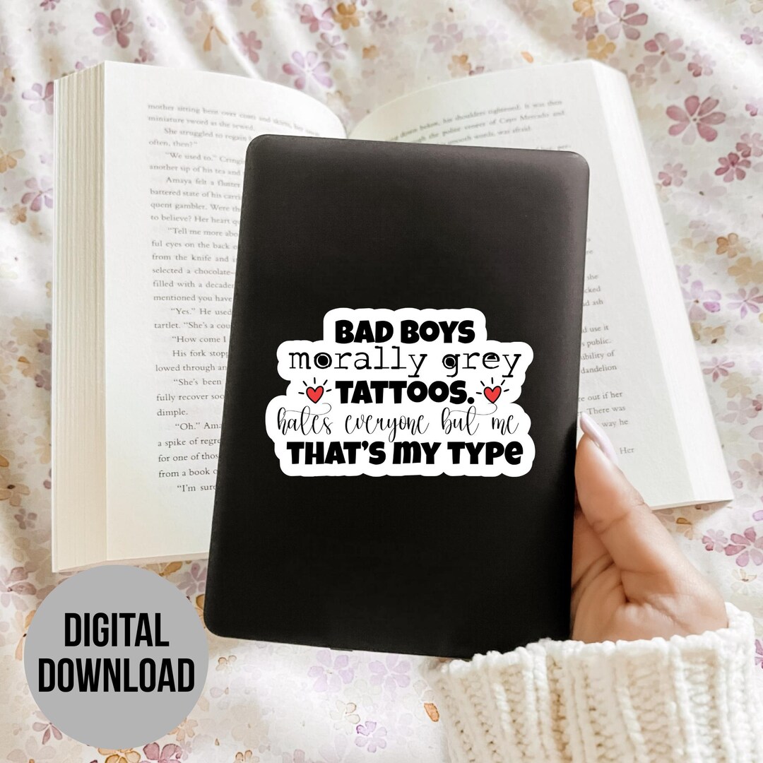 Dark Romance Printable - Sticker for Morally Grey Lovers - Book Lover ...
