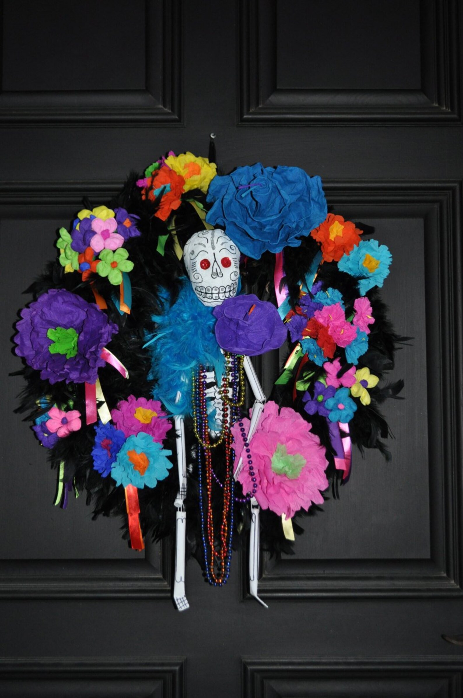 Halloween Wreath Day of the Dead Wreath Skeleton Wreath | Etsy