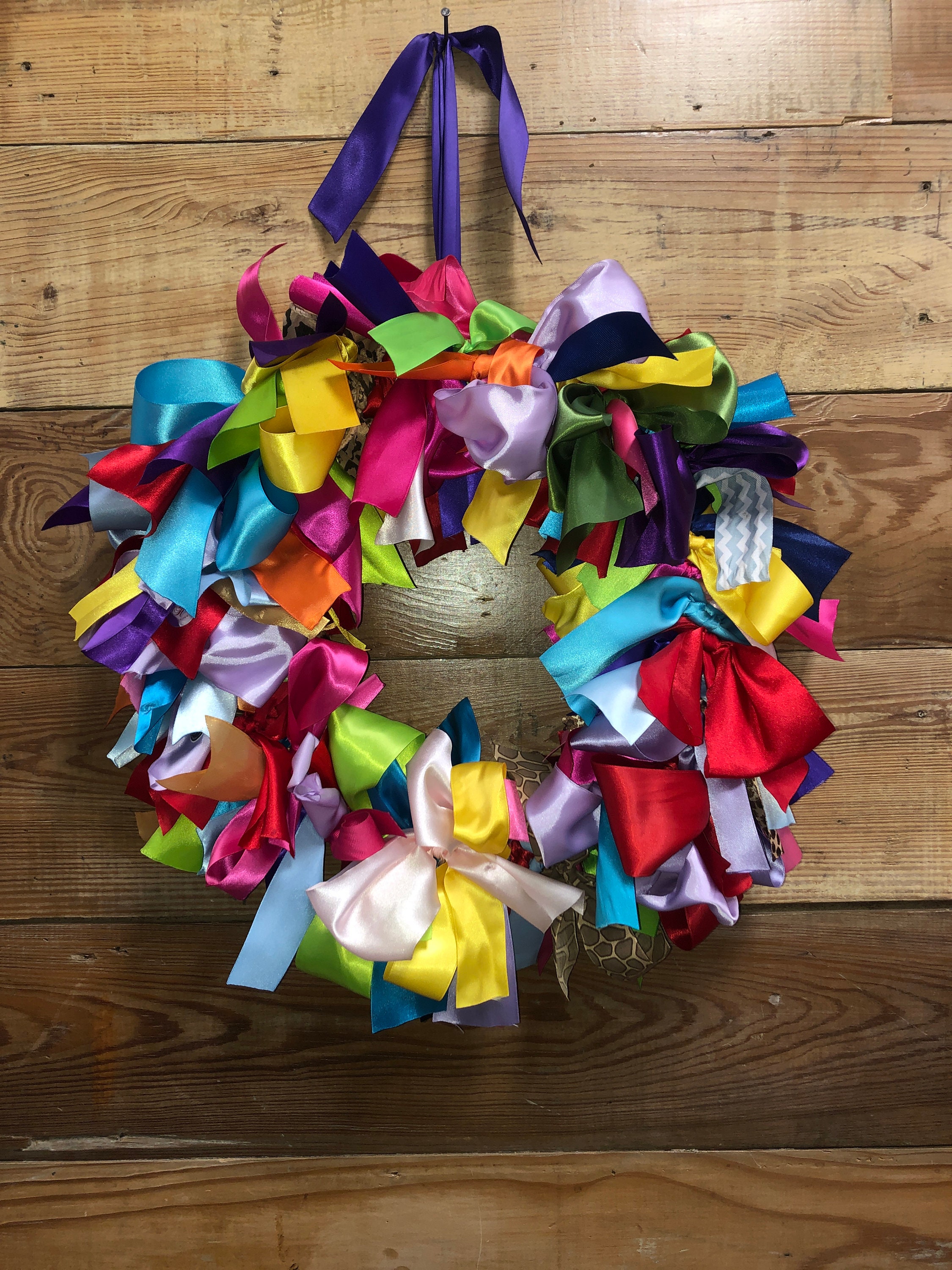 Rainbow Wreath - Etsy
