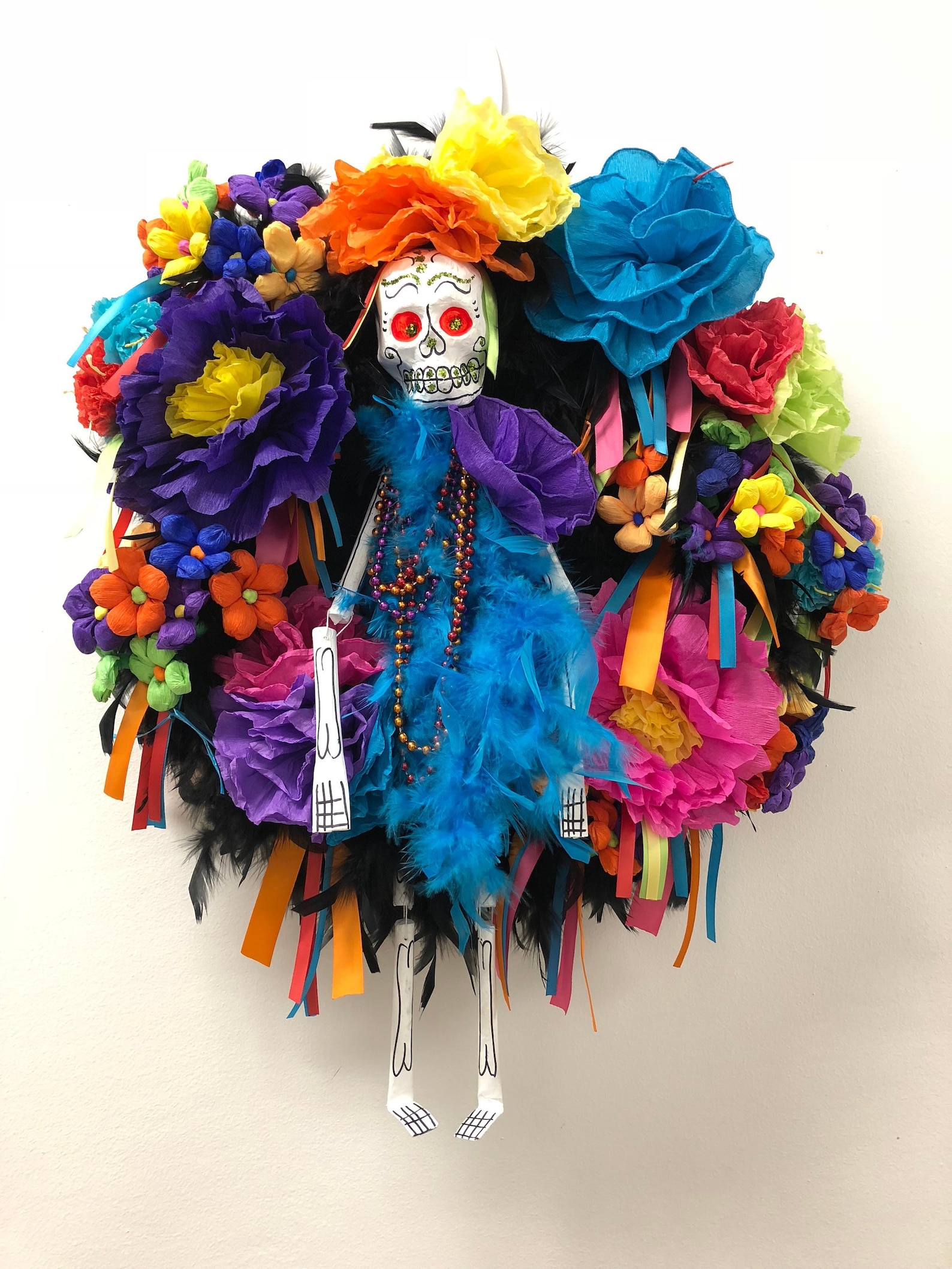 Halloween Wreath Day of the Dead Wreath Skeleton Wreath | Etsy