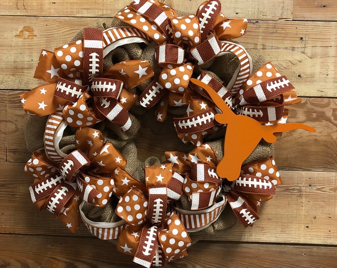 UT Longhorn Wreath-ut Wreath-longhorn-ut Longhorns-graduation Wreath ...