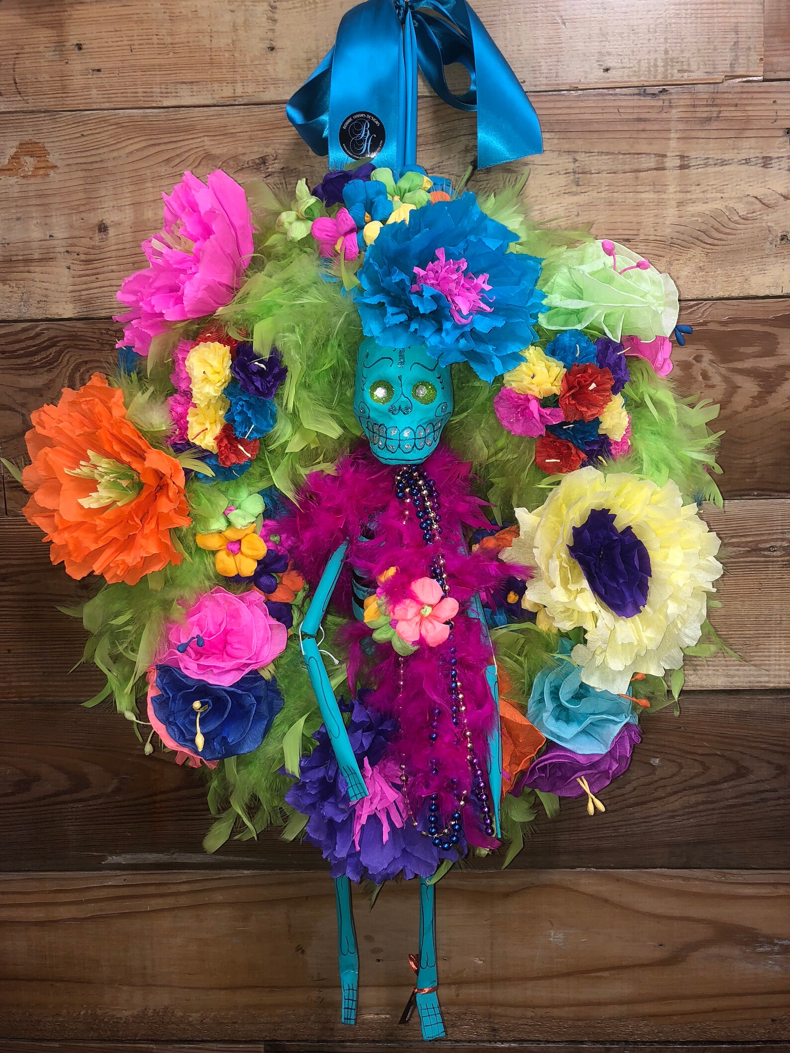 Halloween Wreath Day of the Dead Wreath Skeleton Wreath | Etsy