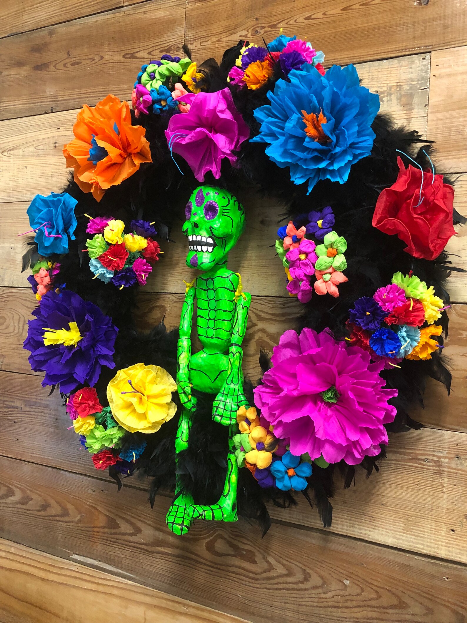 Halloween Wreath Day of the Dead Wreath Skeleton Wreath - Etsy