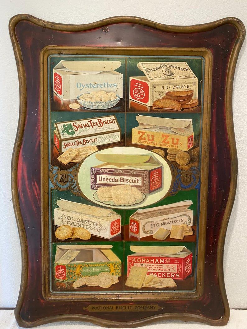 Vintage NBC Uneeda Biscuit Metal Advertising Sign (27.75"w X 38.25"h ...