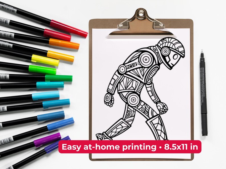 Coloriages de robots à imprimer pour les enfants de 8 à 12 ans | Mini ...