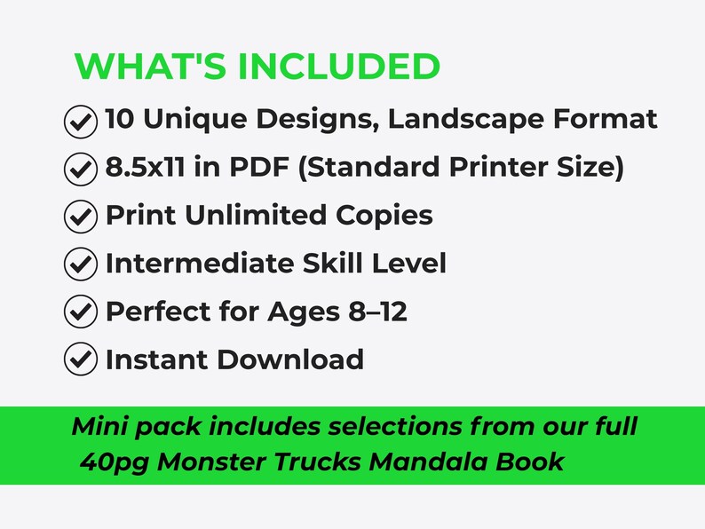 Monster Truck Coloring Pages for Kids - Mandala & Zentangle-inspired ...