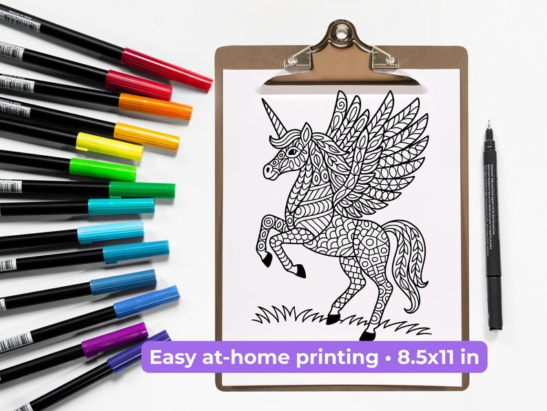Printable Unicorns Coloring Pages for Kids Ages 8–12 | Mandala ...