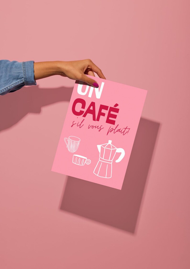 French Coffee Poster | Un Café S'il Vous Plaît Wall Art (printable) - Etsy